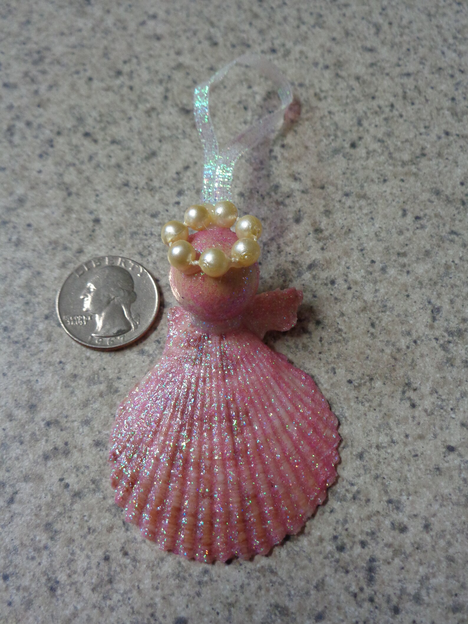Pink Pectin Shell Angel Christmas Tree Ornament Beach Tree - Etsy