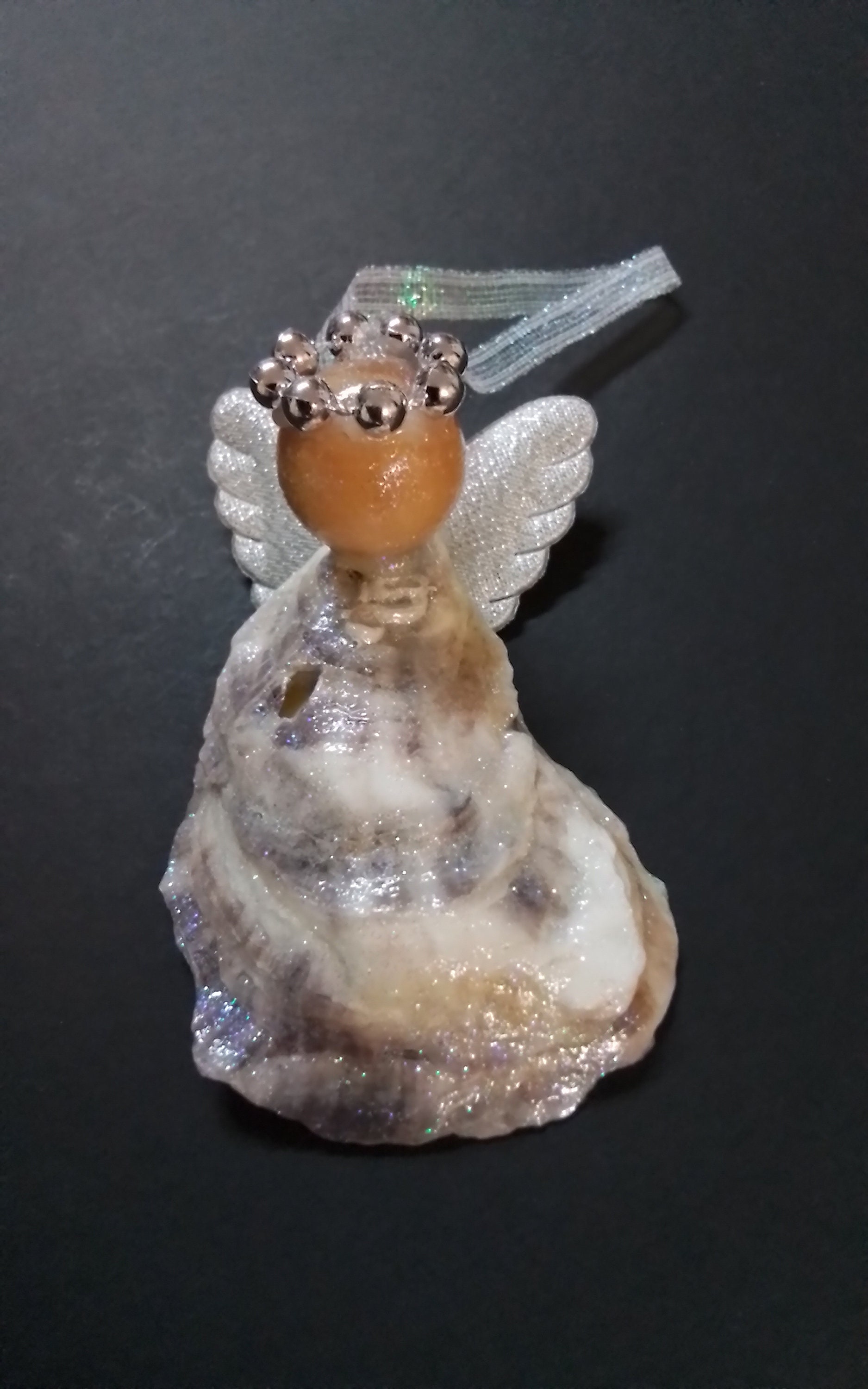 Iridescent Oyster Shell Angel Christmas Tree Ornament Angel - Etsy