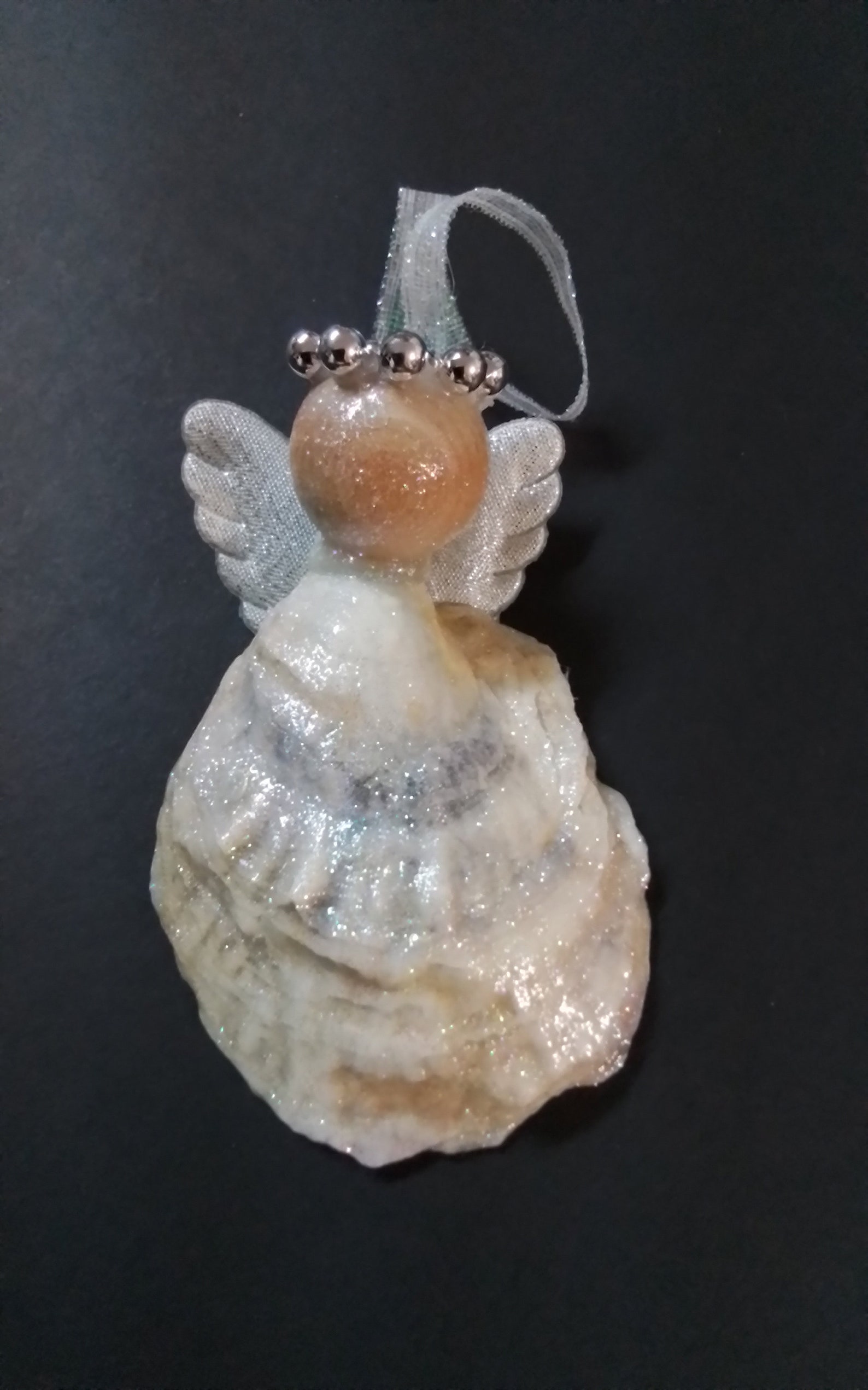 Iridescent Oyster Shell Angel Christmas Tree Ornament - Angel Tree ...