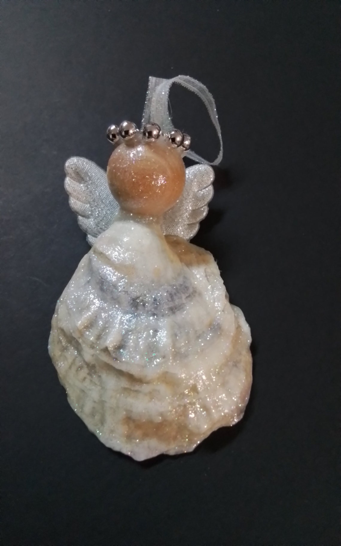 Iridescent Oyster Shell Angel Christmas Tree Ornament - Angel Tree ...