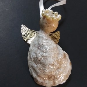 Gold Oyster Shell Angel Christmas Ornamentl - Etsy