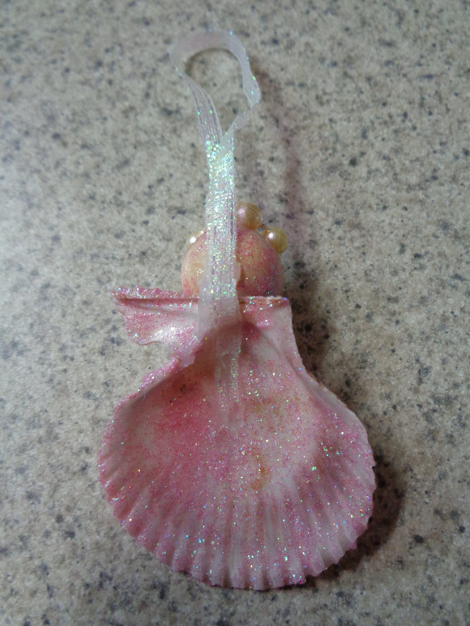 Pink Pectin Shell Angel Christmas Tree Ornament Beach Tree - Etsy
