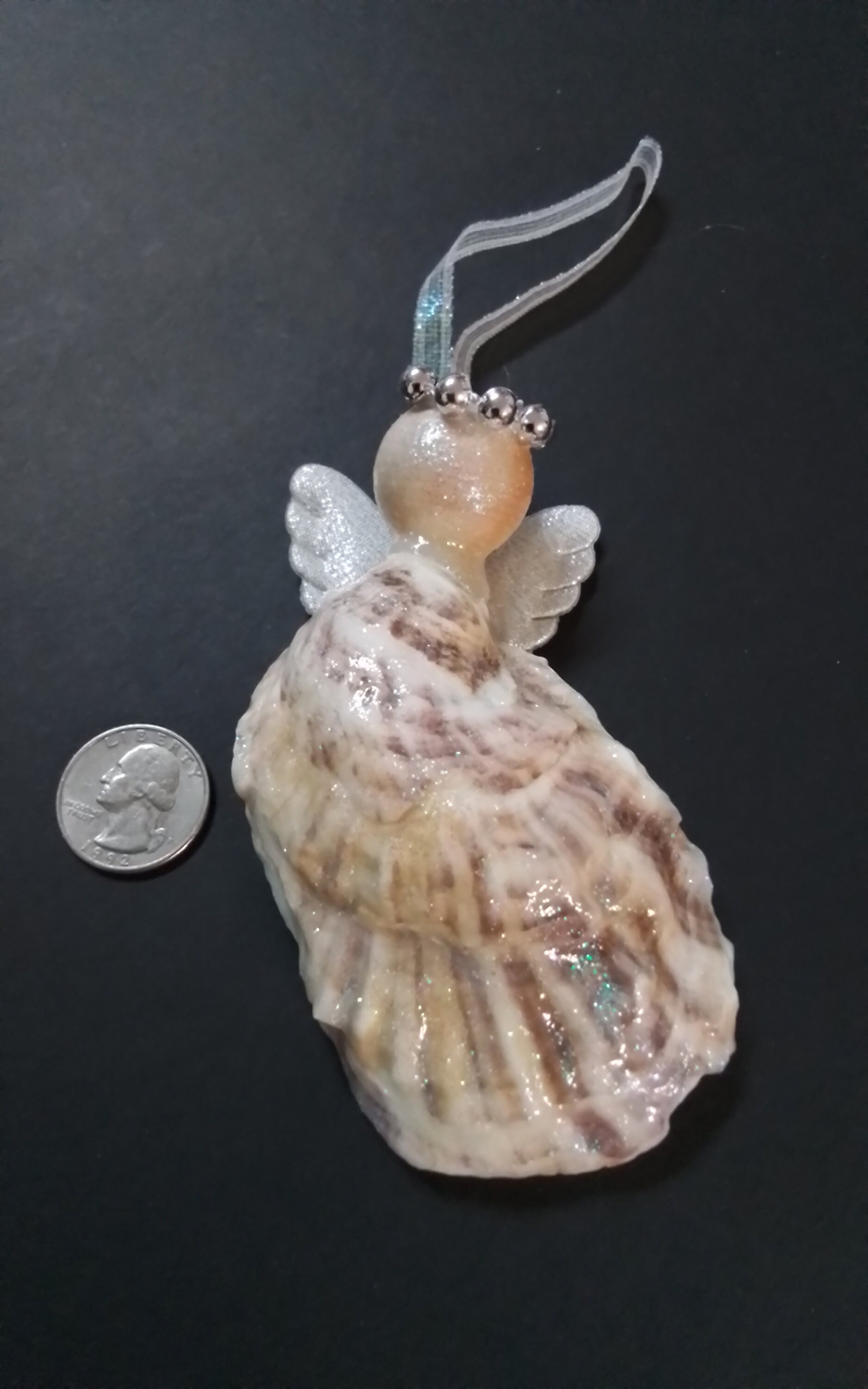 Iridescent Oyster Shell Angel Christmas Tree Ornament Angel - Etsy UK