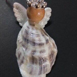 Iridescent Oyster Shell Angel Christmas Tree Ornament - Angel Tree ...