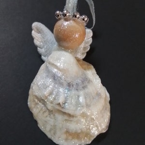 Iridescent Oyster Shell Angel Christmas Tree Ornament - Angel Tree ...