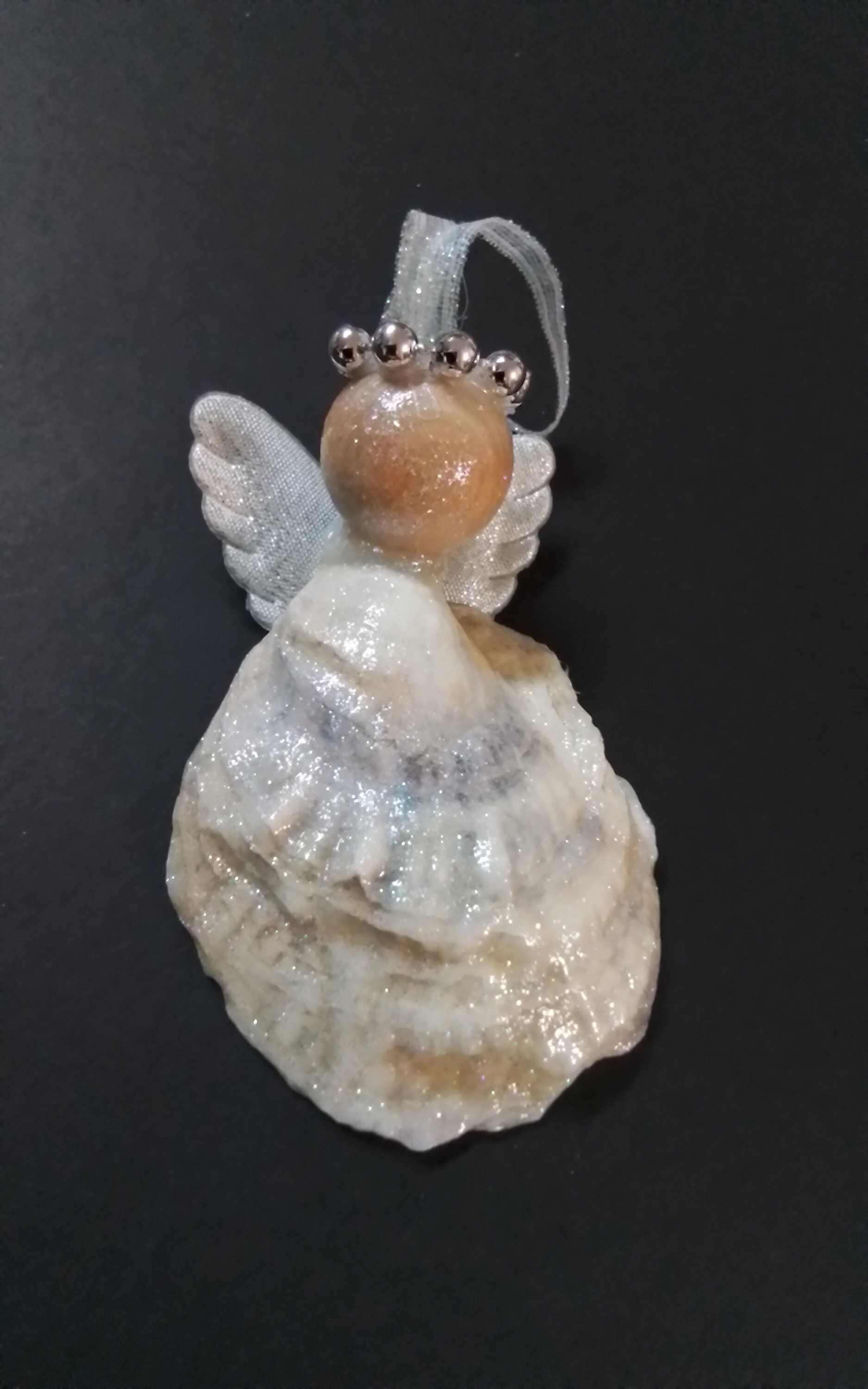 Iridescent Oyster Shell Angel Christmas Tree Ornament - Angel Tree ...