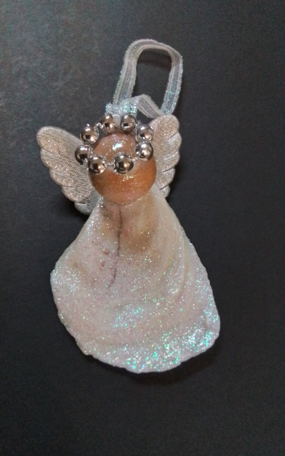 Iridescent Oyster Shell Angel Christmas Tree Ornament - Angel Tree ...
