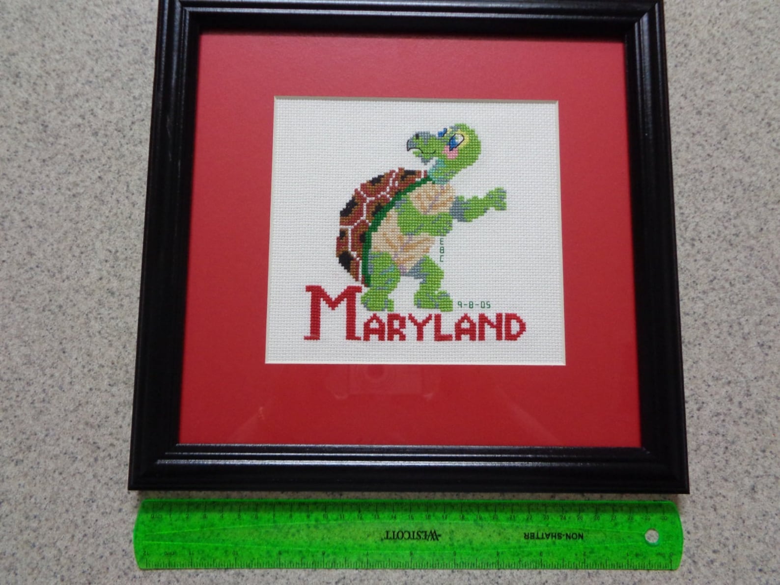 UMD Testudo Maryland Terrapin Completed and Framed Cross - Etsy