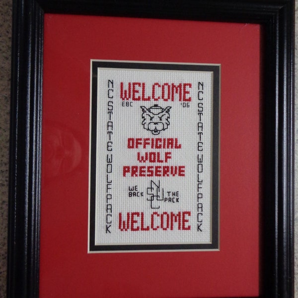 Nc State Cross Stitch - Etsy