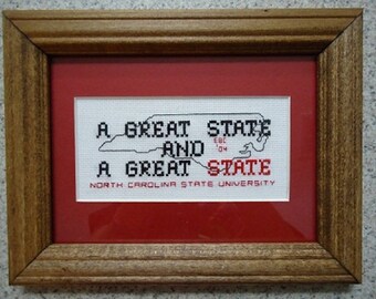 Nc State Cross Stitch - Etsy