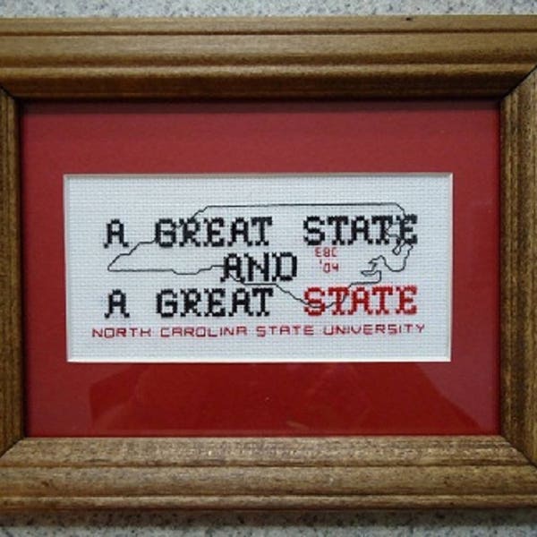 Nc State Cross Stitch - Etsy