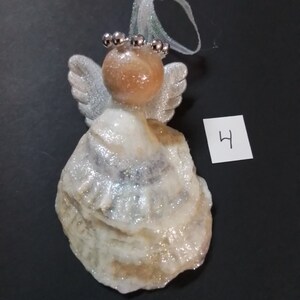 Iridescent Oyster Shell Angel Christmas Tree Ornament - Angel Tree ...
