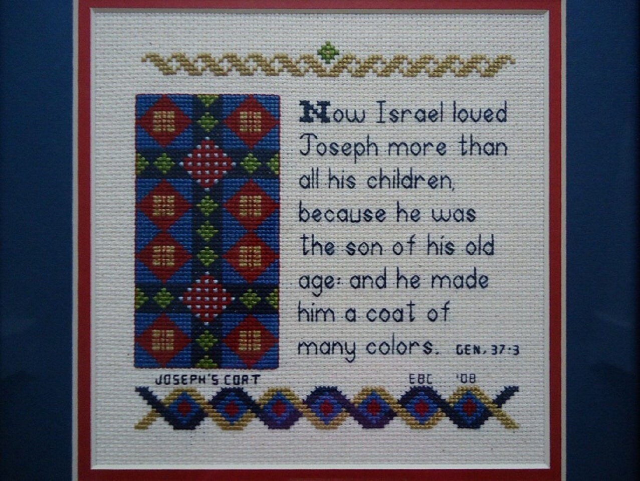 Joseph's Coat Inspirational Cross Stitch Picture Wall | Etsy