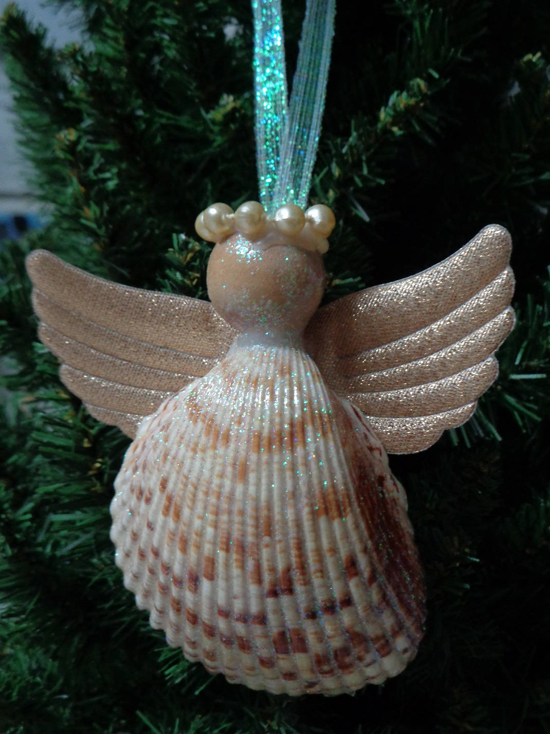 Large Iridescent Heart Cockle Shell Angel Christmas Tree - Etsy