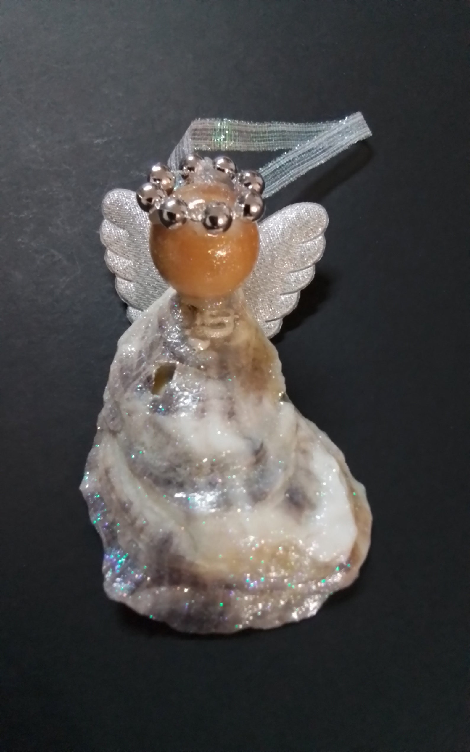 Iridescent Oyster Shell Angel Christmas Tree Ornament Angel - Etsy