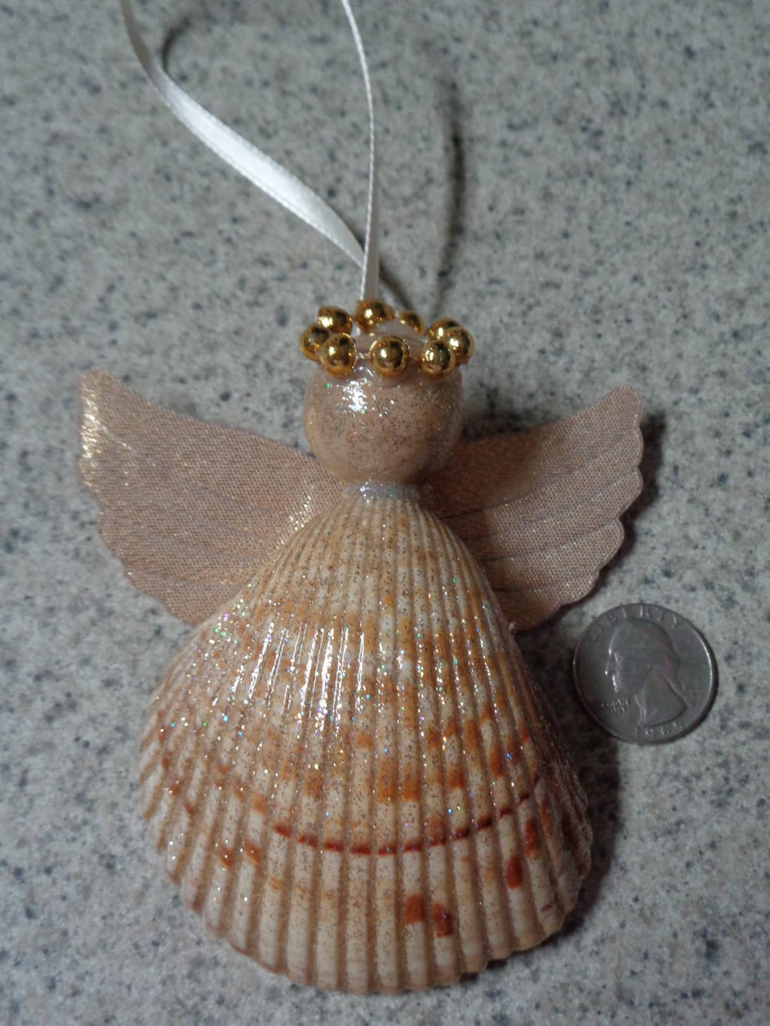 Large Iridescent Heart Cockle Shell Angel Christmas Tree - Etsy