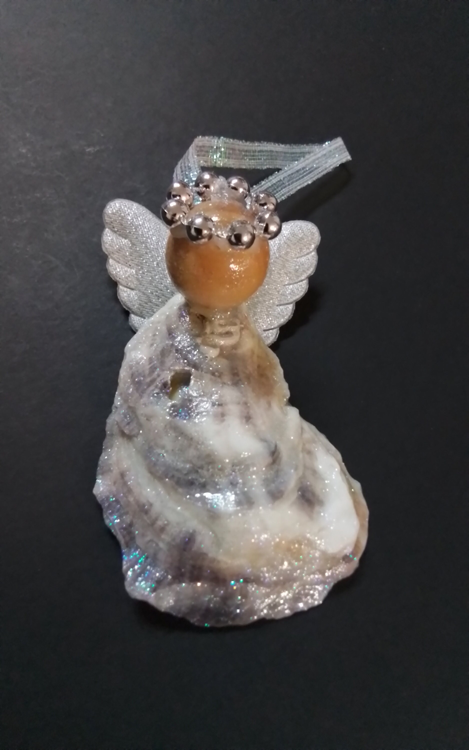 Iridescent Oyster Shell Angel Christmas Tree Ornament Angel - Etsy