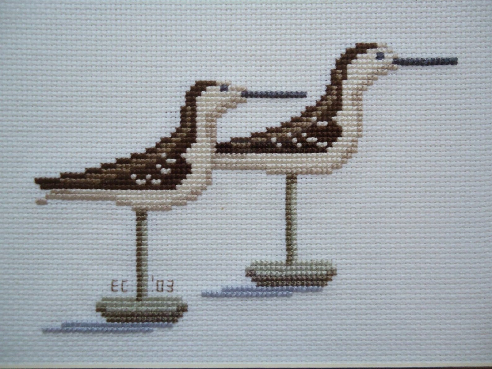 Sandpiper Decoys - Completed and Framed Cross Stitch Picture - Beach ...
