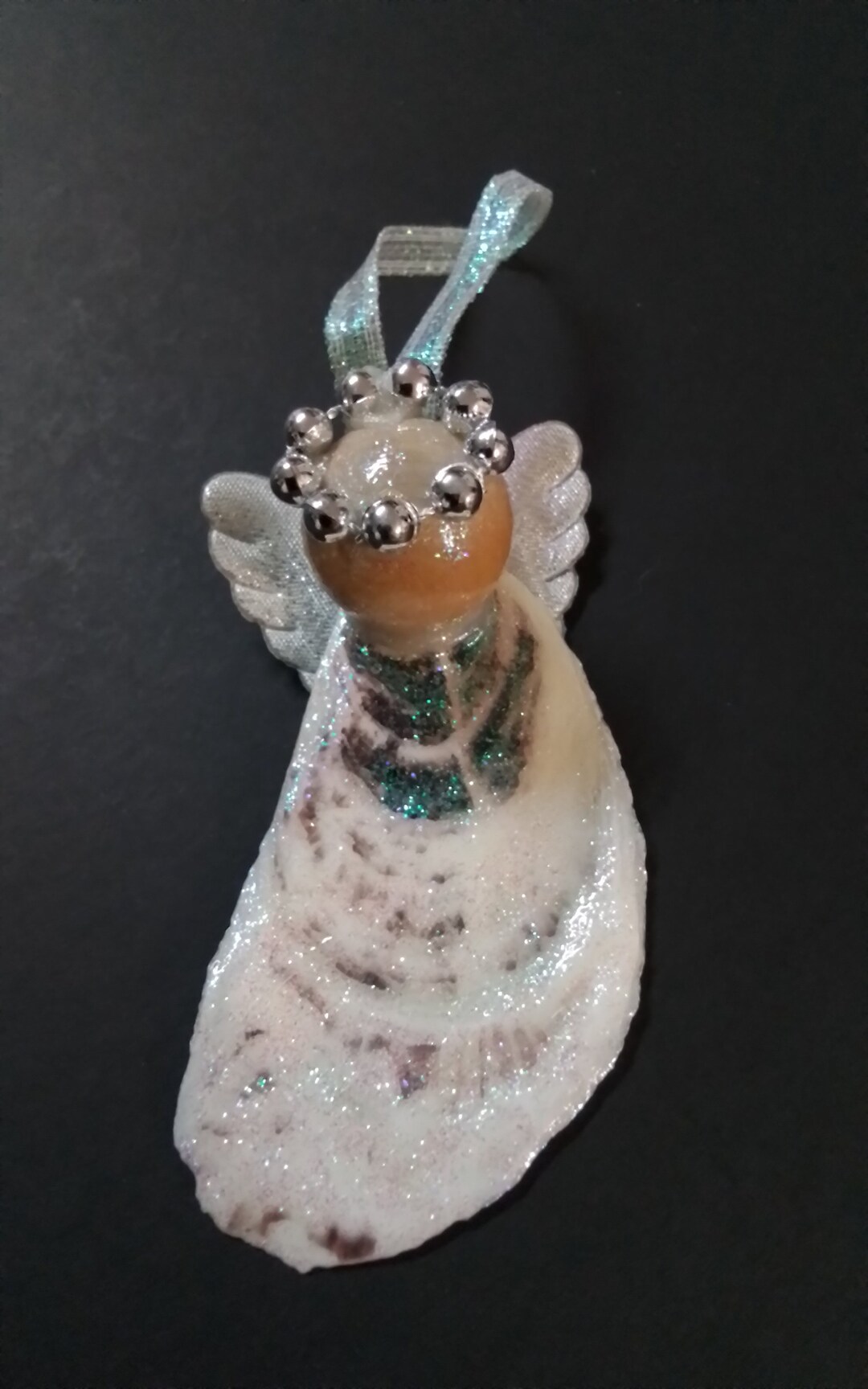 Iridescent Oyster Shell Angel Christmas Tree Ornament - Angel Tree ...
