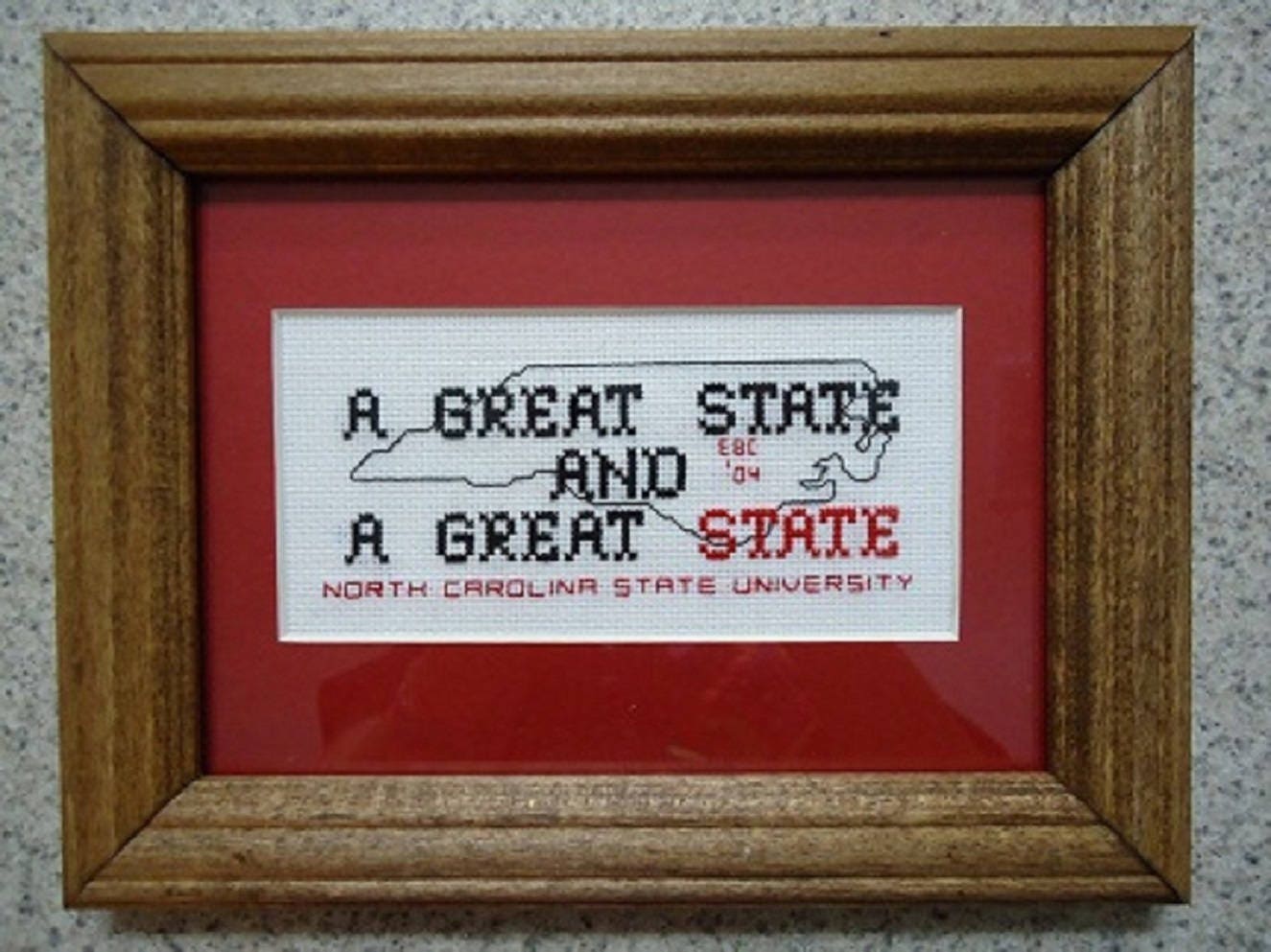 NCSU NC State A Great State Completed and Framed Cross - Etsy