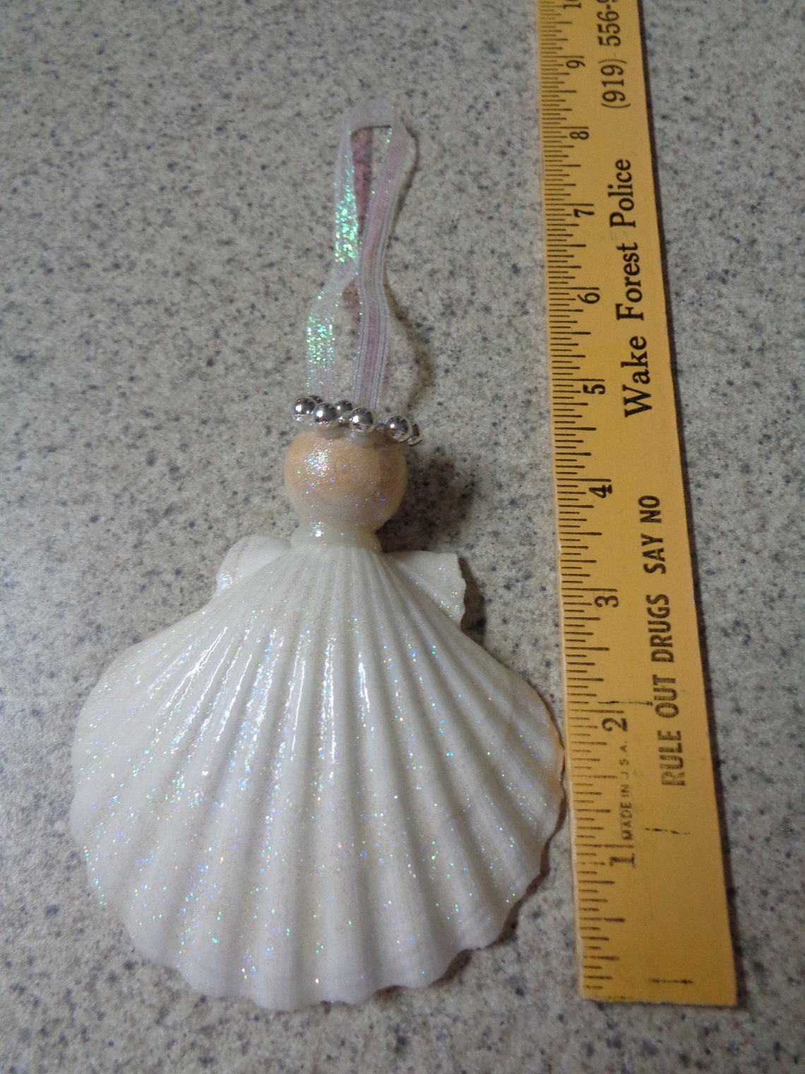 Large White Iridescent Scallop Shell Angel Christmas Tree | Etsy