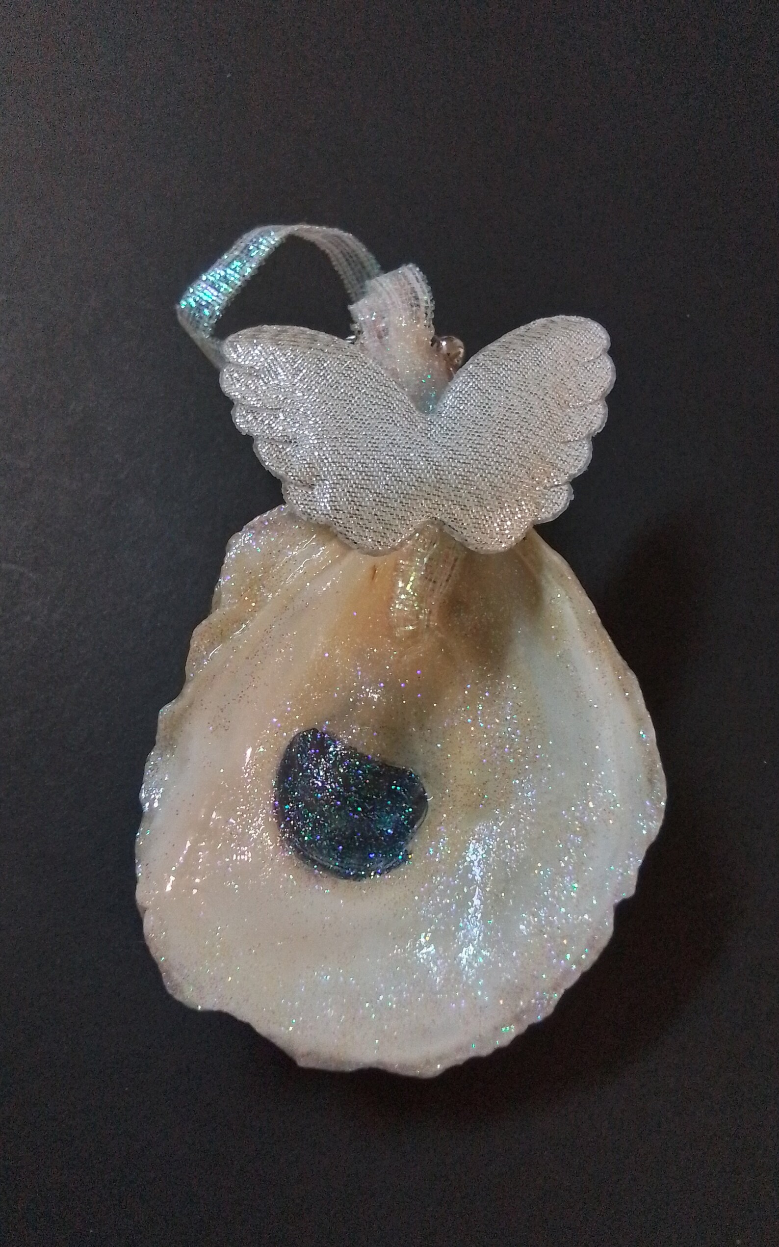 Iridescent Oyster Shell Angel Christmas Tree Ornament - Angel Tree ...