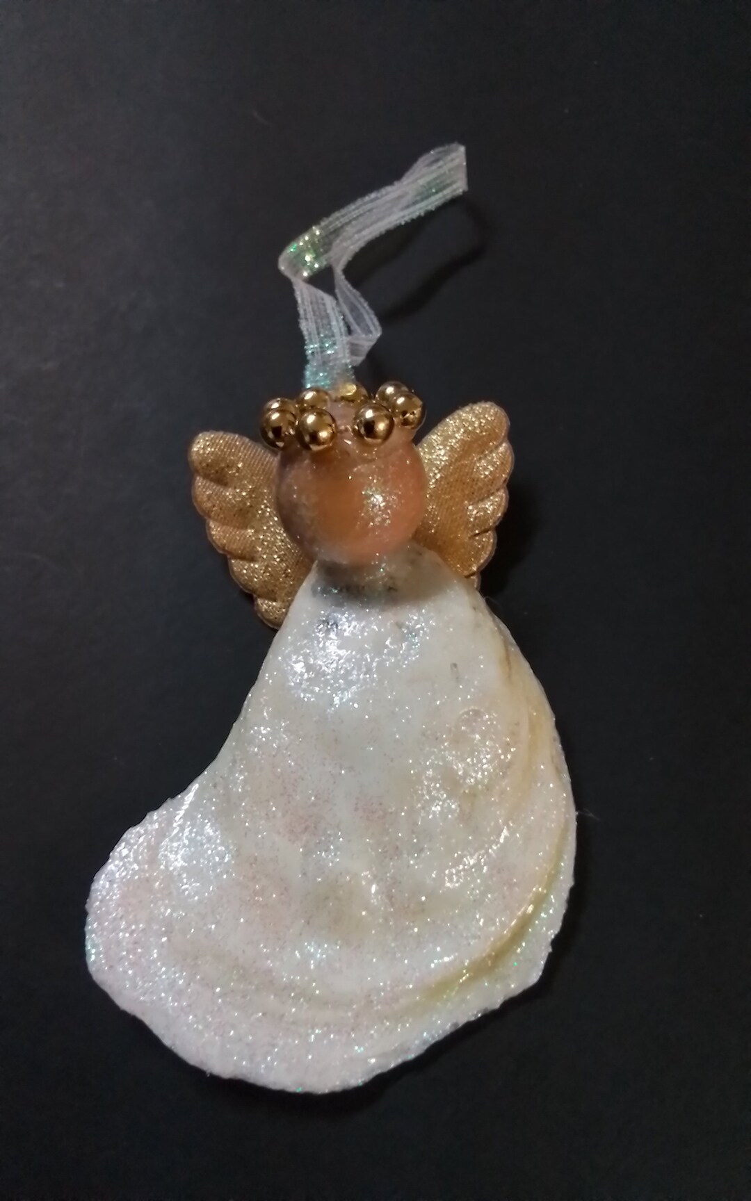 Iridescent Oyster Shell Angel Christmas Tree Ornament - Angel Tree ...