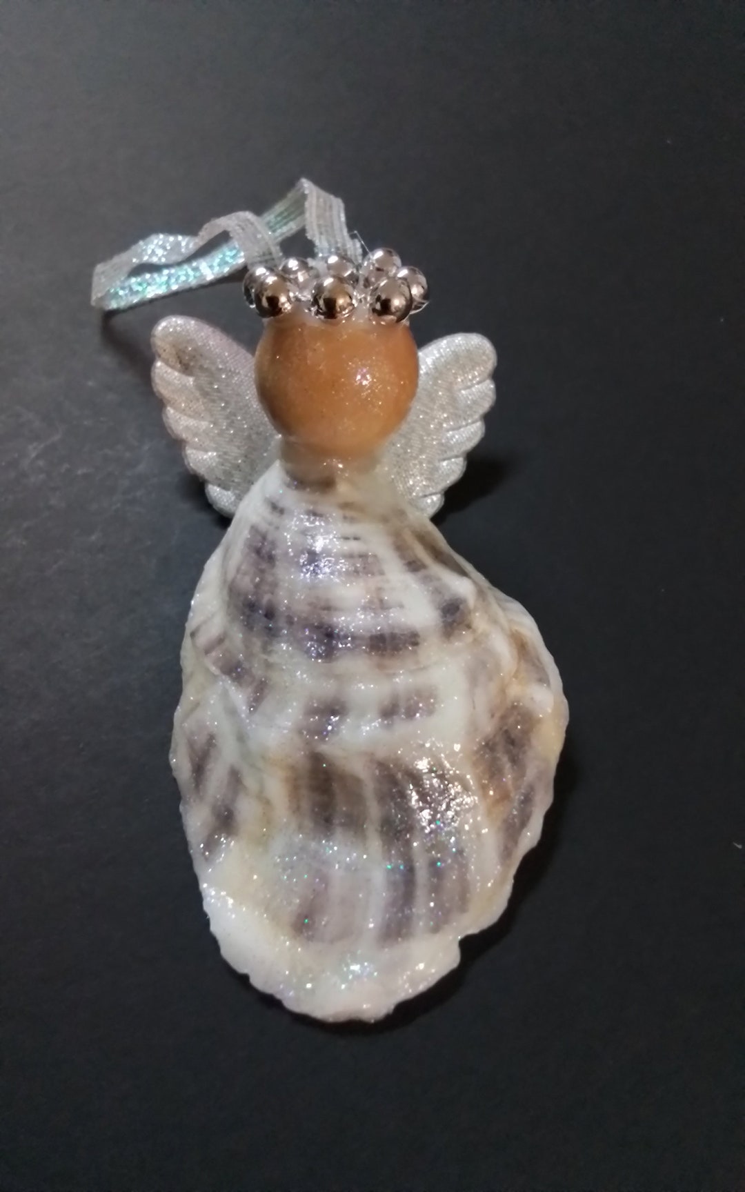 Iridescent Oyster Shell Angel Christmas Tree Ornament - Angel Tree ...