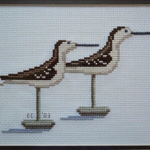 Sandpiper Decoys - Completed and Framed Cross Stitch Picture - Beach ...