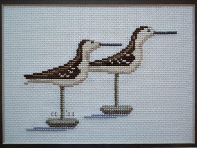 Sandpiper Decoys - Completed and Framed Cross Stitch Picture - Beach ...