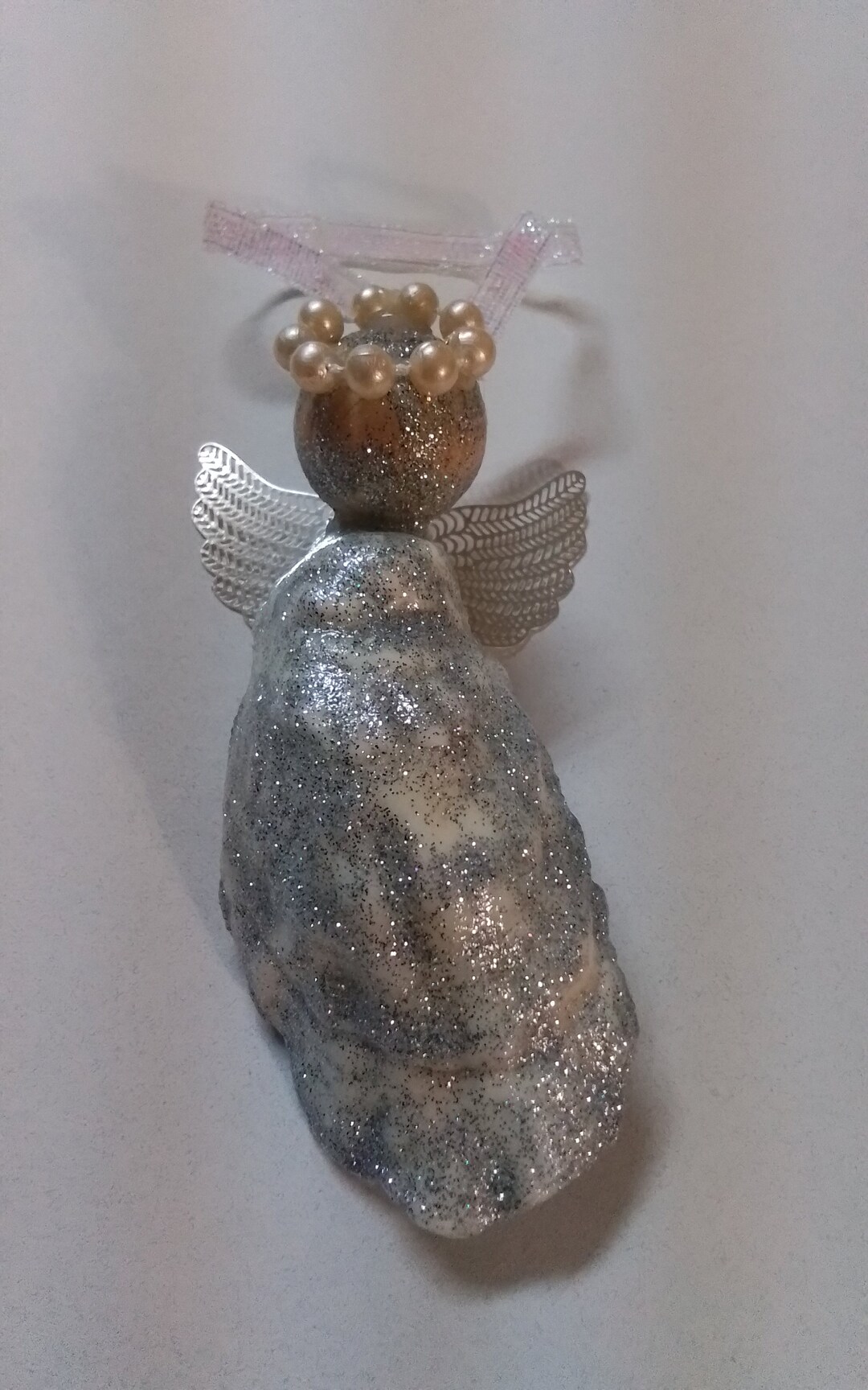 Silver Oyster Shell Angel Christmas Tree Ornament, Inspirational ...