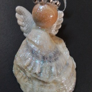 Iridescent Oyster Shell Angel Christmas Tree Ornament - Angel Tree ...