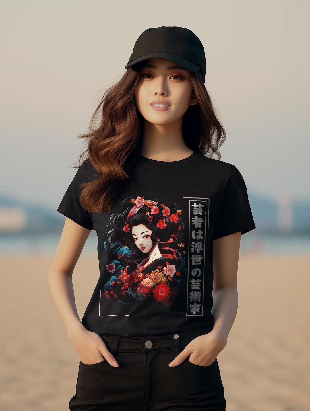 Geisha V 1.0 : T-shirt | Vibrant Japanese Art Tee Elegant and ...