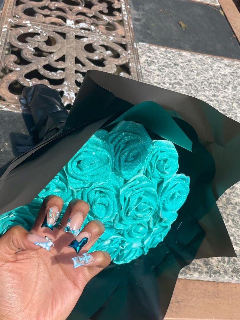 Made to Order Glitter Roses - Etsy