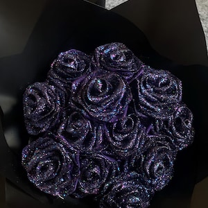 Made to Order Glitter Roses - Etsy