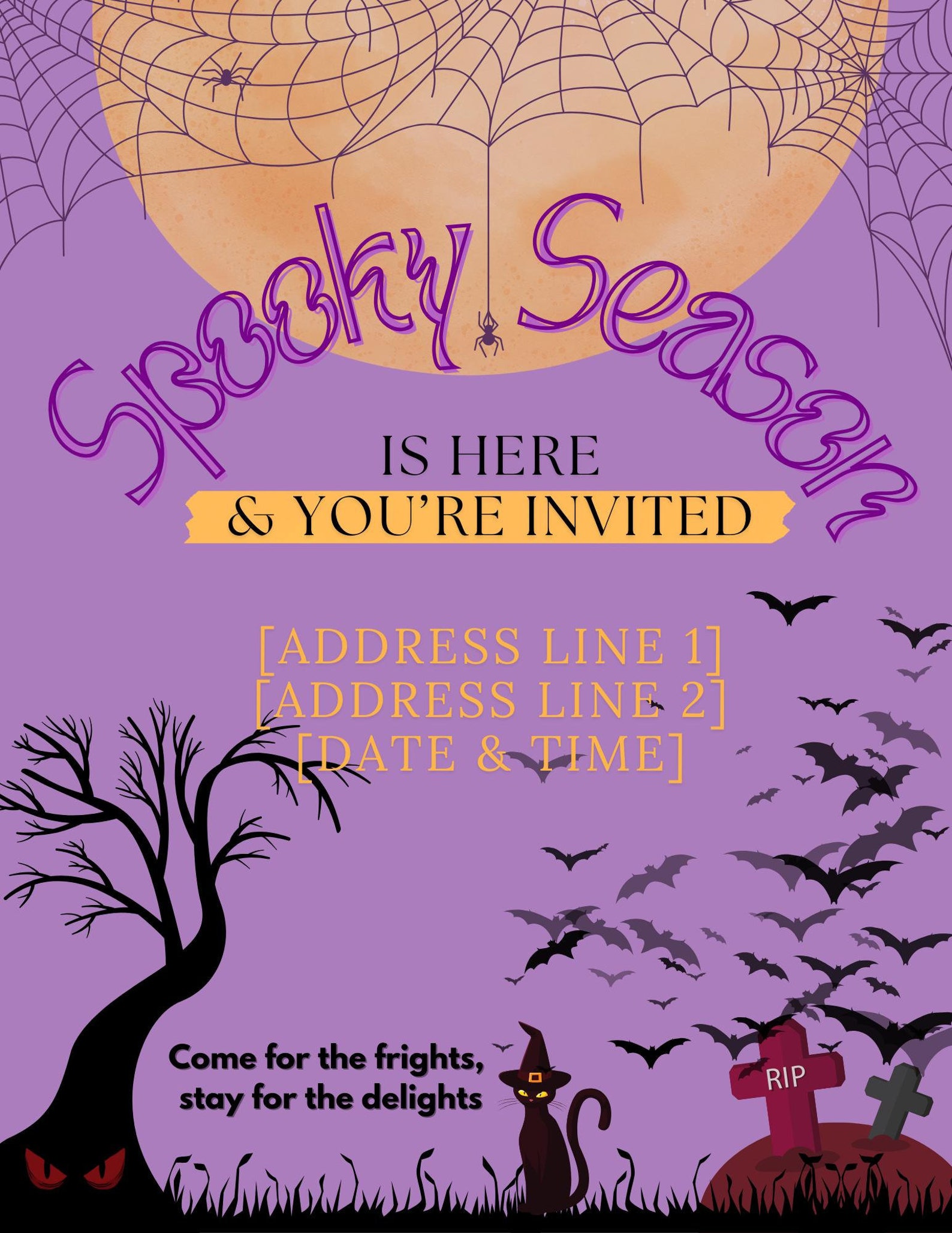 Editable Halloween Invitation Template - Etsy