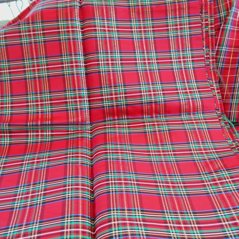 Red Plaid Fabric - Etsy