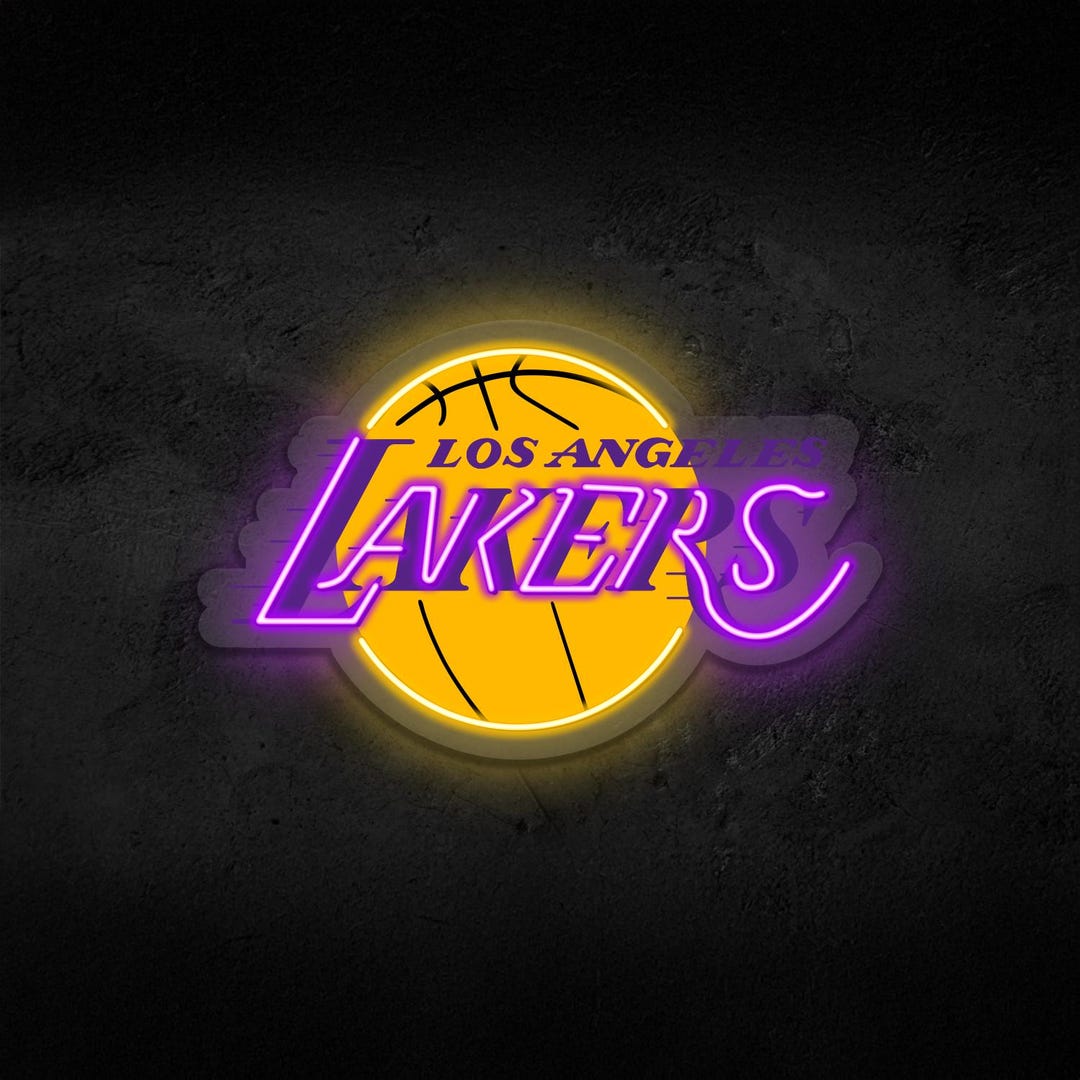 Los Angeles Lakers UV Printed Plexi Neon Logo, NBA League, Basketball ...
