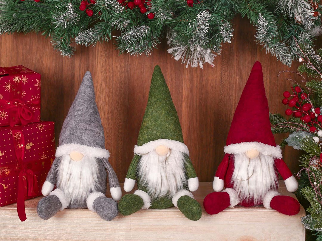 Christmas Gnomes, Santa Gnome, Christmas Decorations, Holiday Gift ...