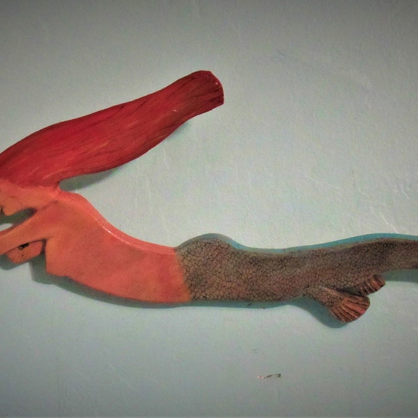 Carved Wood Mermaid - Etsy