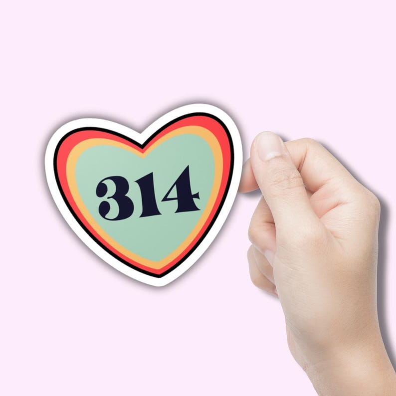 St. Louis 314 Area Code Sticker - Retro STL Sticker - Vinyl Sticker ...