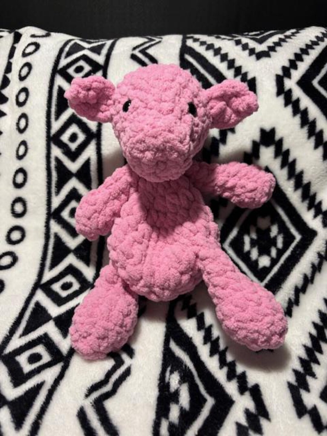 Handmade Crochet Pig Lovey, Farm Animal Snuggle Toy - Etsy