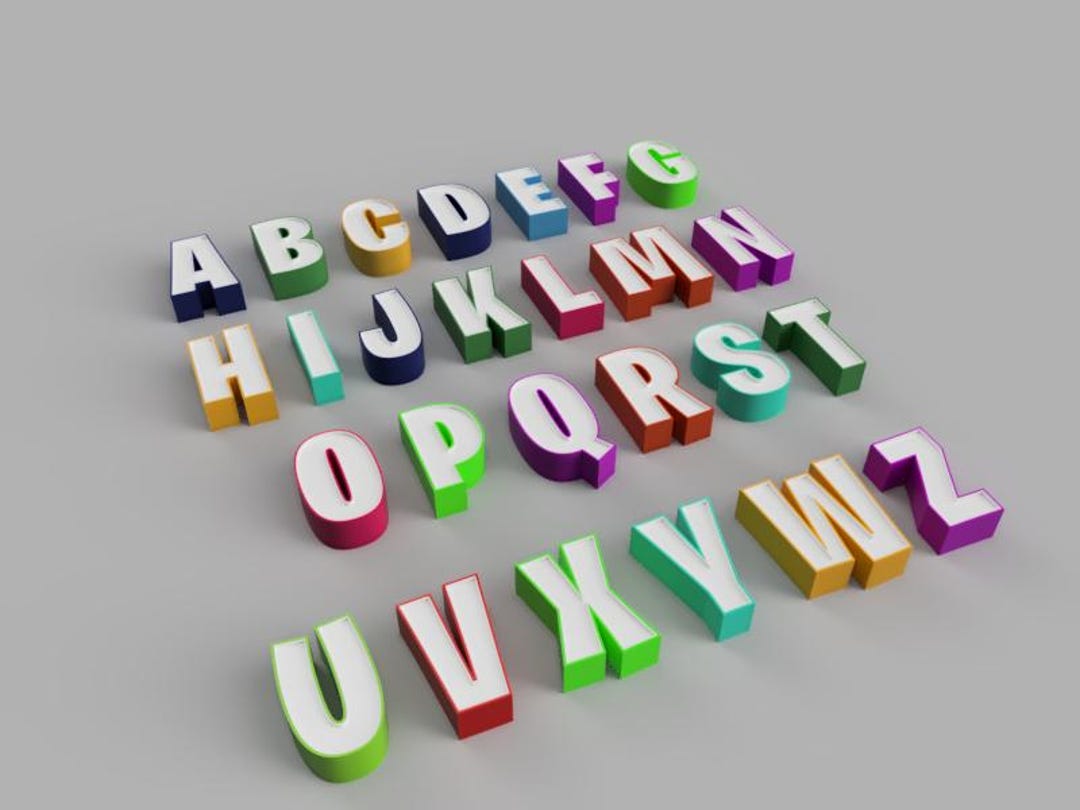 STL File Alphabet to Make LED Signs, 3d Printing File, 3d Printer File ...
