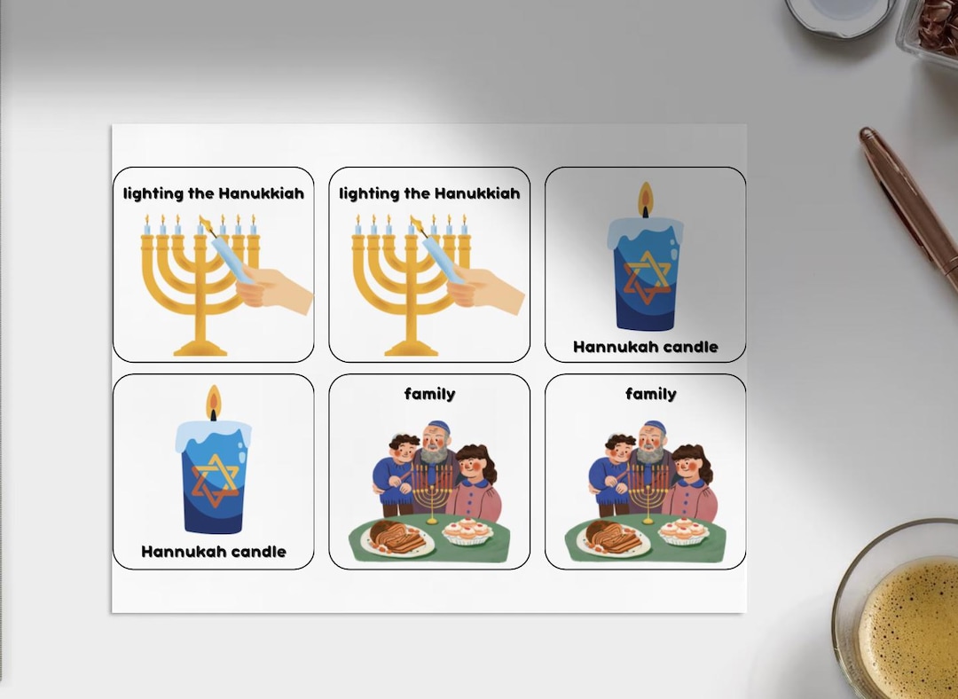 Hanukkah Memory Quest I Montessori I Printable Hanukkah Games I Fun ...