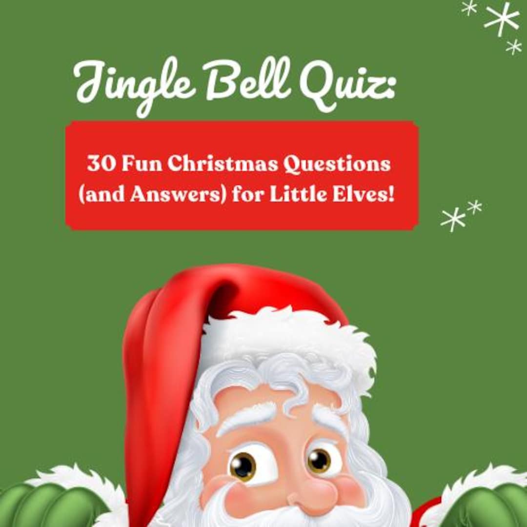 Printable Christmas Trivia for Kids I 30 Fun Questions for Pre-k I ...