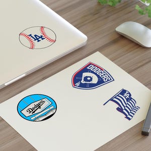 Los Angeles Dodgers Sticker Sheet, Baseball Team Decals - Etsy