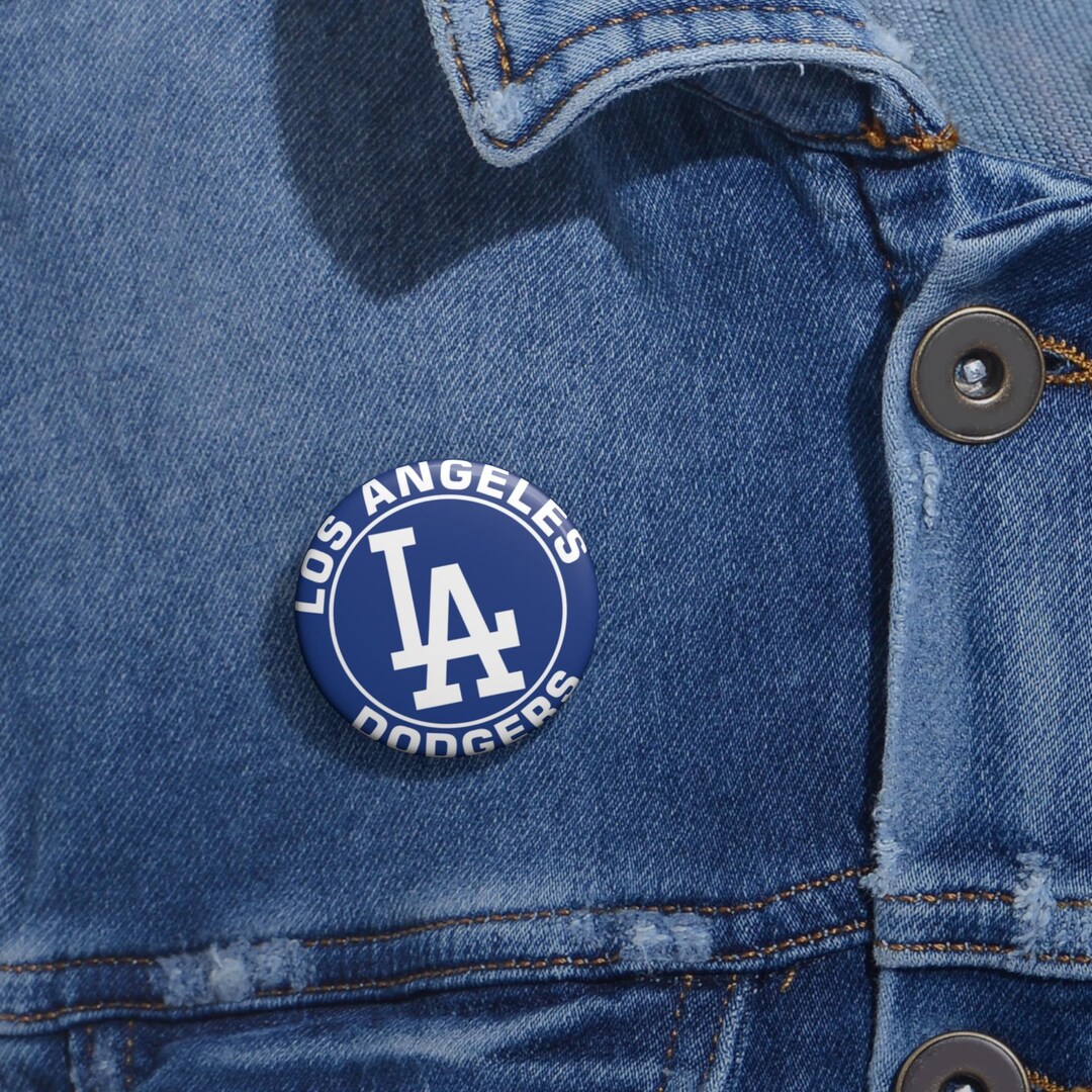 LA Dodgers Pins in 3 Sizes, Custom Pin Buttons - Baseball Fan Gift ...