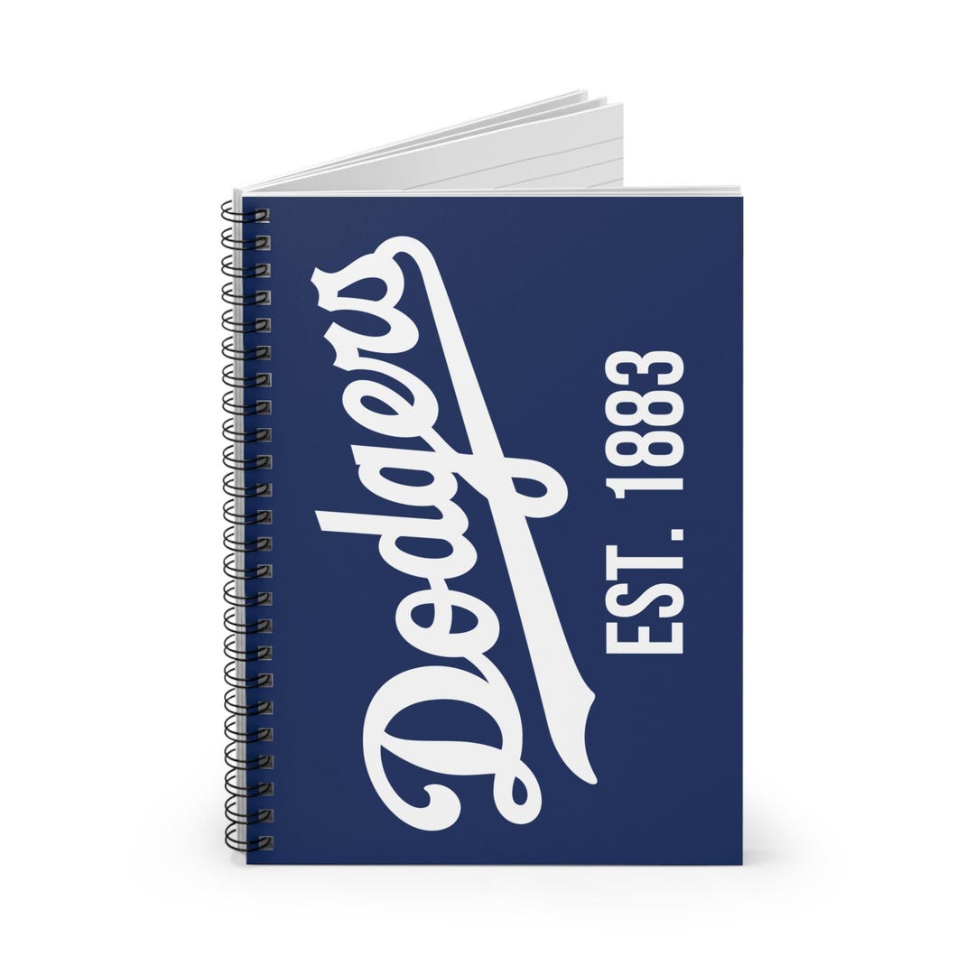 Dodgers Est. 1883 Logo Notebook, MLB Spiral Journal, Baseball Team ...