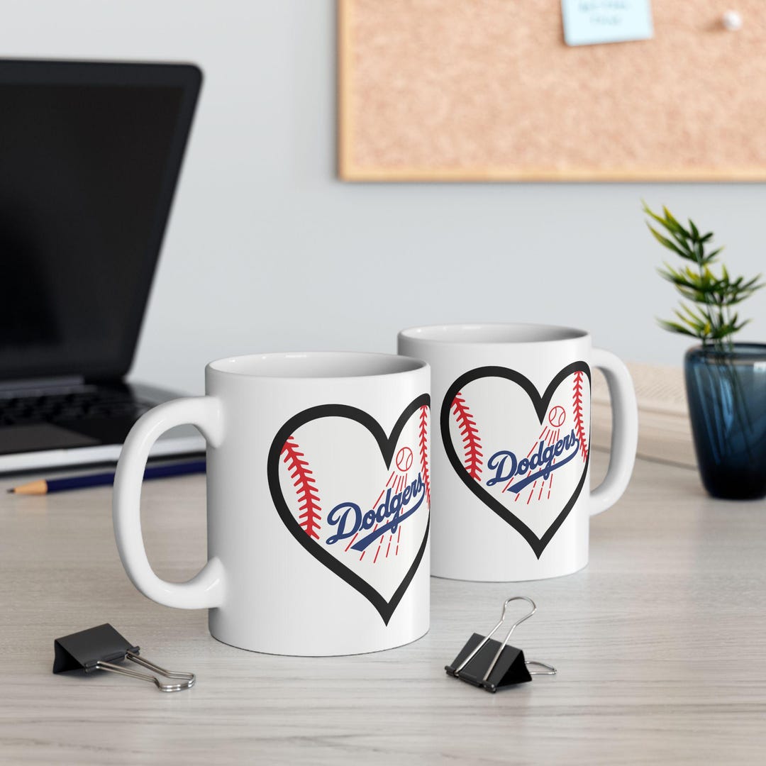 Dodgers Fan Ceramic Mug, I Love LA Baseball Team, Sports Fan Gift ...