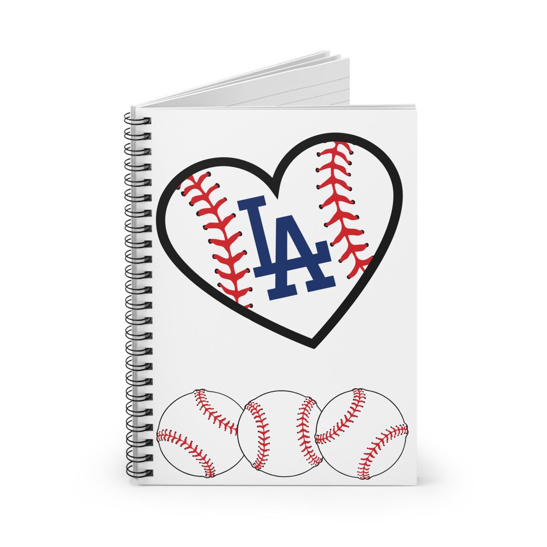 Baseball Dodgers Logo Spiral Notebook, LA Sports Ruled Line Paper ...